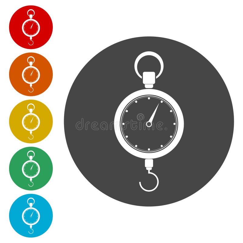 Scale icon in a circle stock vector. Illustration of isolated - 131777477