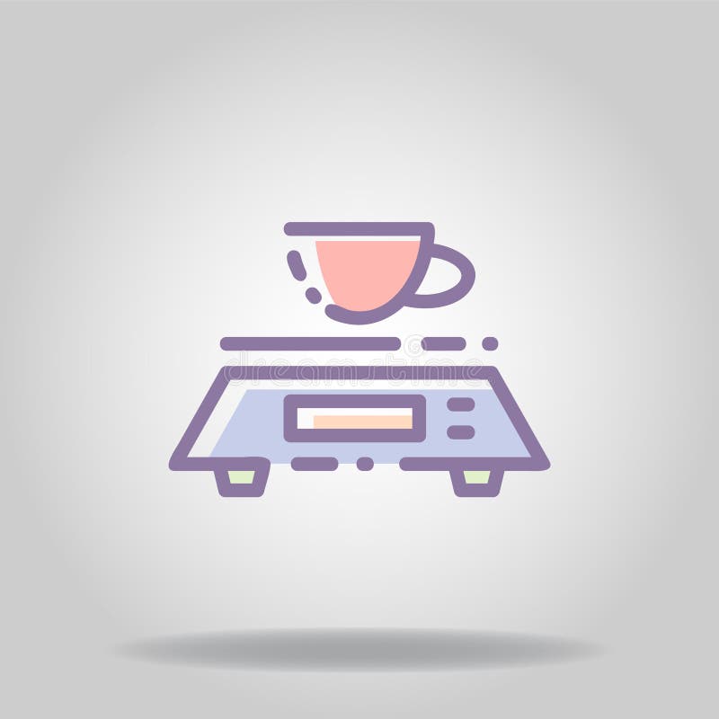 Scale Icon or Logo in Pastel Color Stock Vector - Illustration of sign ...