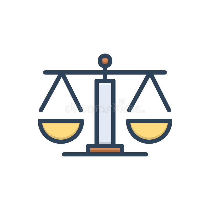 Color Illustration Icon for Scale, Mass and Weight Stock Illustration ...