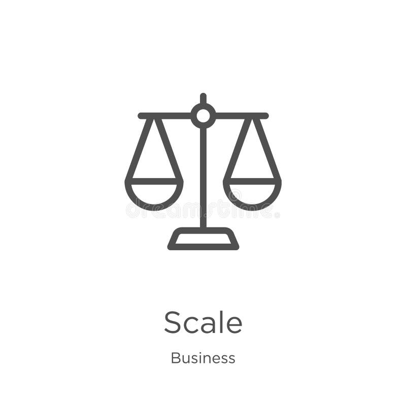 Scale Icon Vector from Business Collection. Thin Line Scale Outline ...