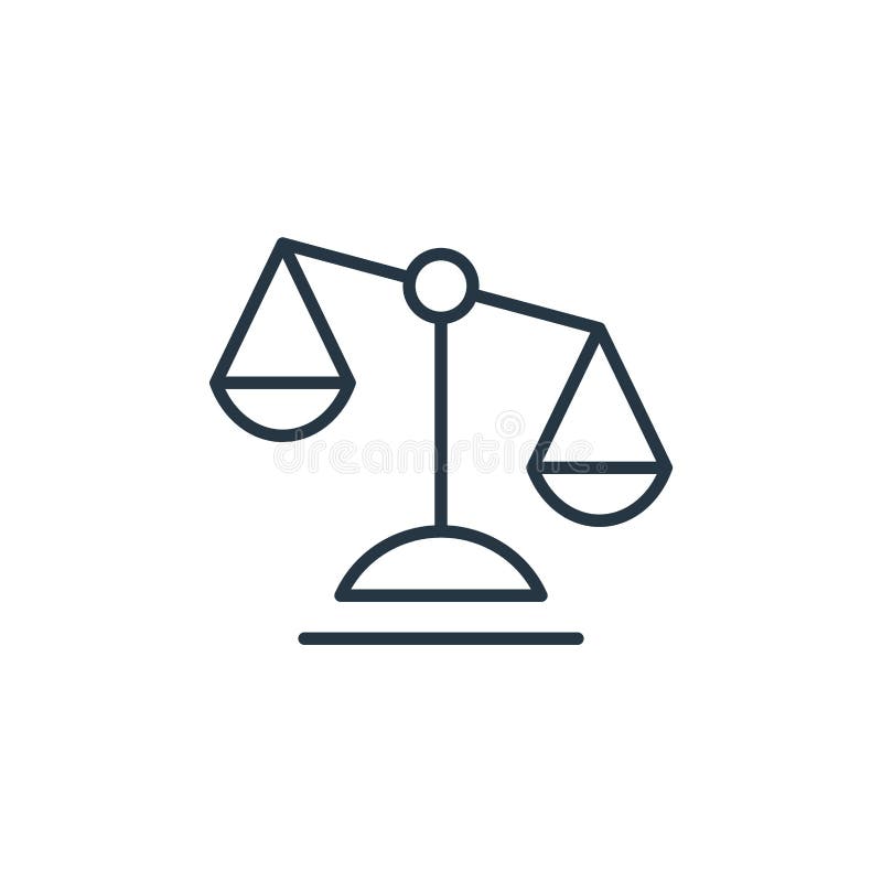 Scale Icon Vector from Finance Concept. Thin Line Illustration of Scale ...