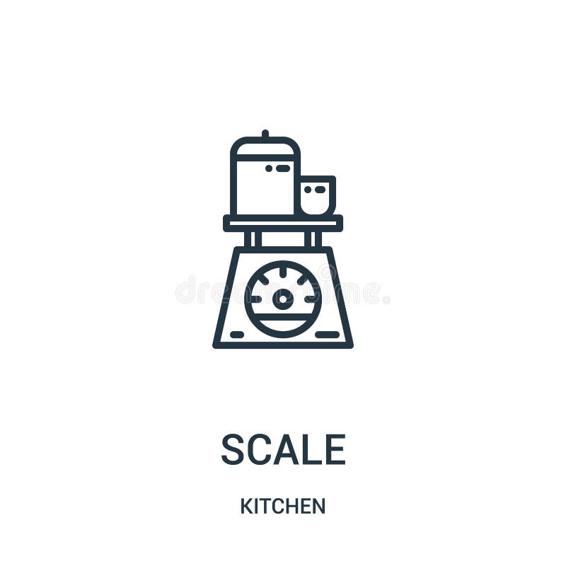 Scale Icon Vector from Kitchen Collection. Thin Line Scale Outline Icon ...