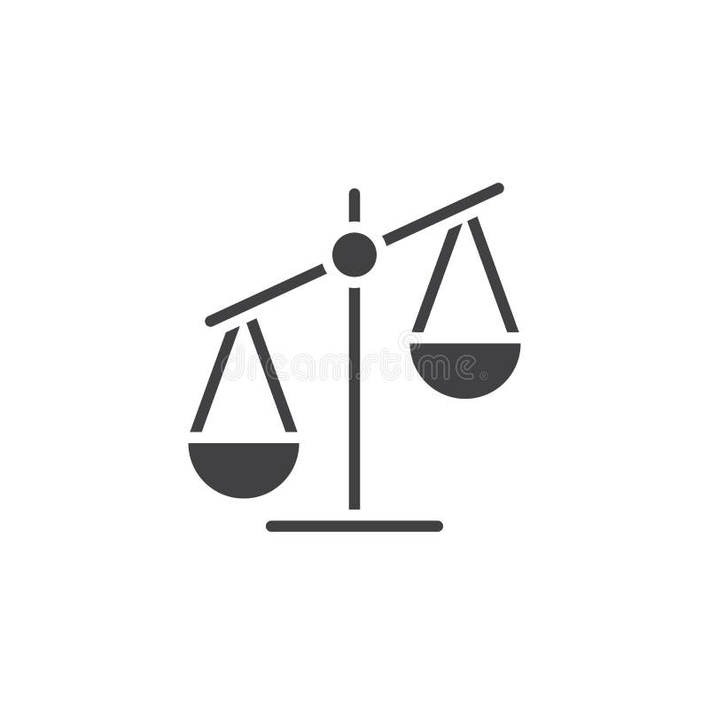 Scale Icon Vector, Libra Solid Logo, Pictogram Isolated on White Stock ...