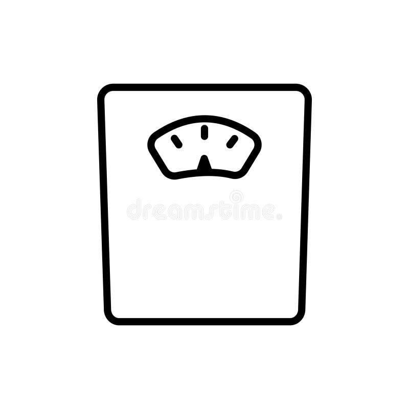 Scale Icon Set. Weighing Machine Vector Symbol in Black Filled and ...