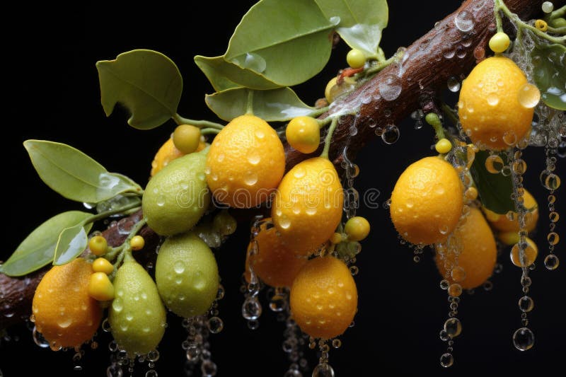 Scale Insects on a Citrus Tree Branch Stock Illustration - Illustration ...