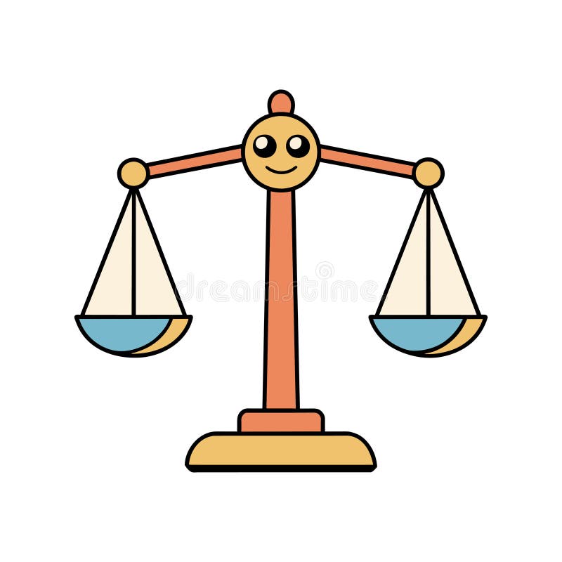 Scale of Judgment Vector Illustration Stock Illustration - Illustration ...