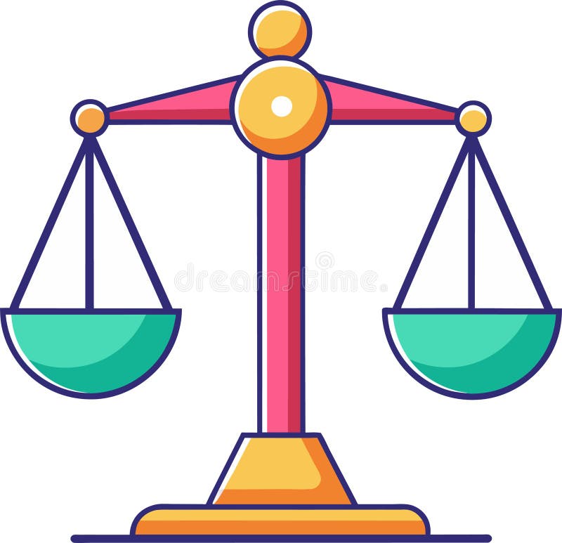 Scale of Judgment Vector Illustration. Stock Vector - Illustration of ...