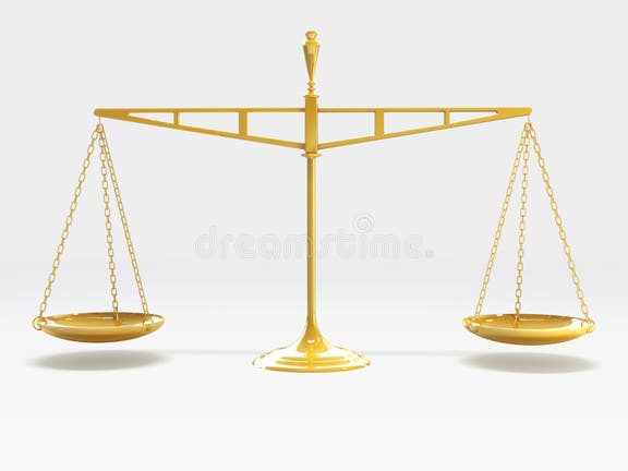 Scale of Justice stock illustration. Illustration of egalitarianism ...