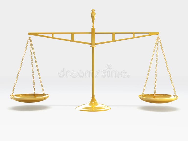 Scale of Justice stock illustration. Illustration of egalitarianism ...