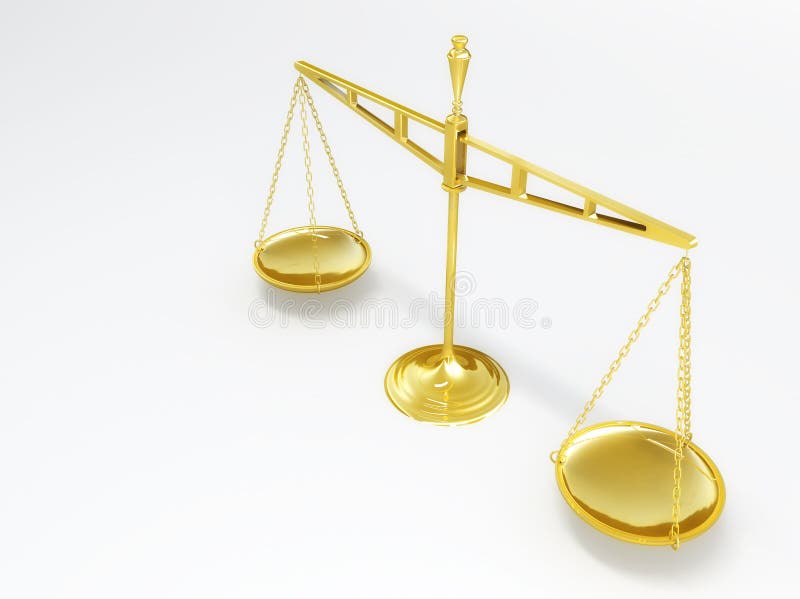 Scale of Justice stock illustration. Illustration of egalitarianism ...