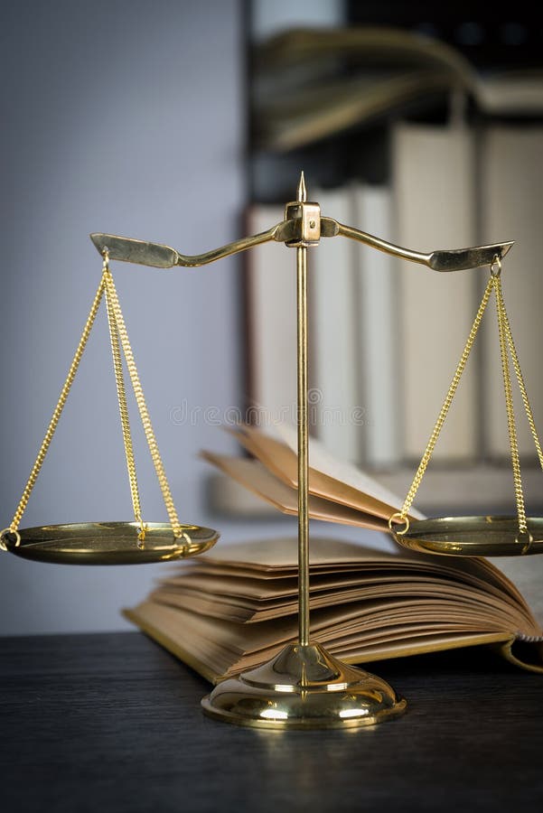 Scale Of Justice. Wooden Judge`s Gavel. The Criminal Law. Stock Photo ...