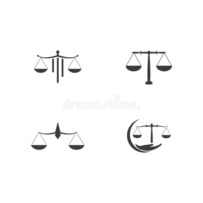 Scale Law Firm Logo Ilustration Stock Vector - Illustration of criminal ...