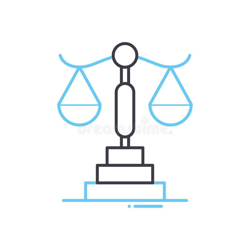 Scale Line Icon, Outline Symbol, Vector Illustration, Concept Sign ...