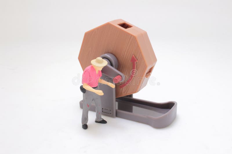 A Scale of Lottery Machine, Wooden Raffle Drum Stock Image - Image of ...