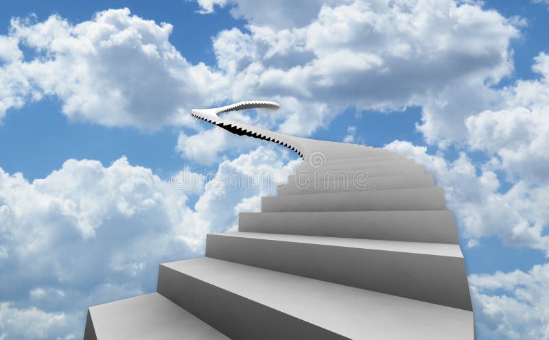 Scale lunghe su cielo illustrazione di stock. Illustrazione di alto ...