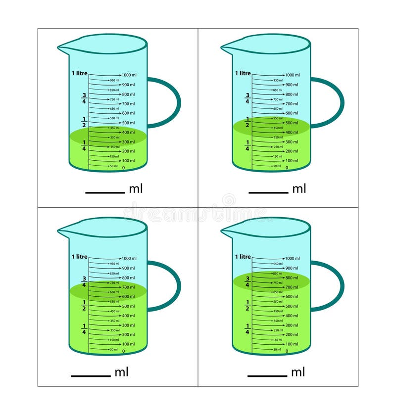 The Scale Measuring Jug. with Measuring Scale. Beaker for Chemical ...