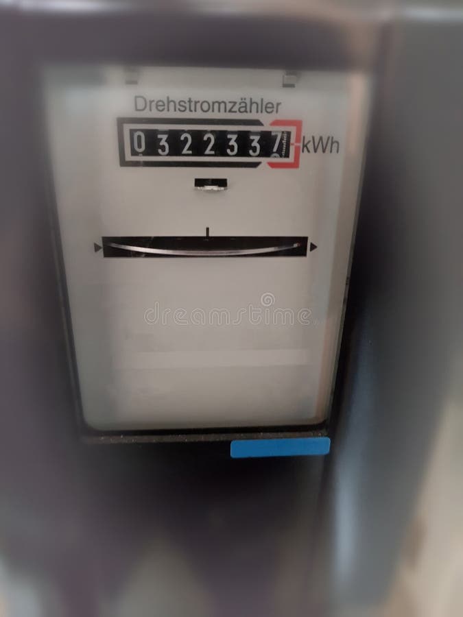 Electricity Meter in the Household in Germany Stock Image - Image of ...