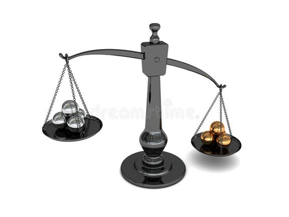 Scale with metal balls stock illustration. Illustration of balance ...