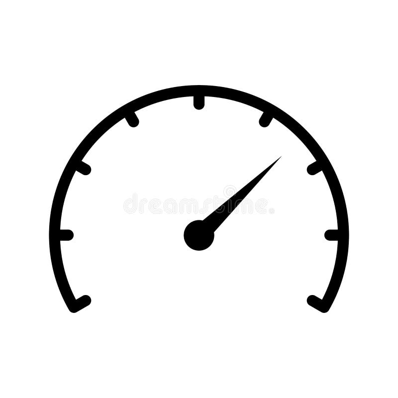 Scale Meter Vector Icon Speedometer. Dashboard Gauge Icon Stock Vector ...