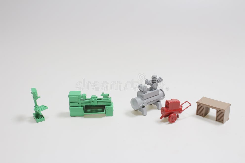 A Scale of Mini Production Industry Equipment Stock Photo - Image of ...