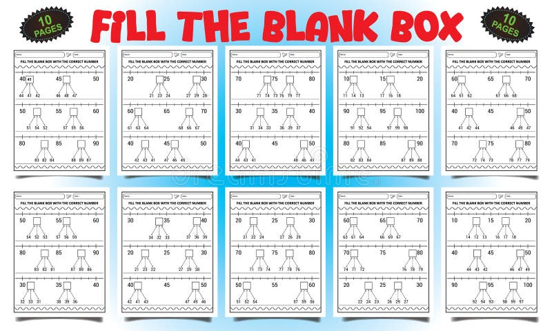 Scale Missing Number Worksheet for Children Stock Vector - Illustration ...