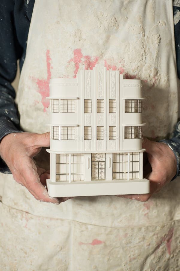 Plaster Scale Models of Architectural Buildings Stock Image - Image of ...