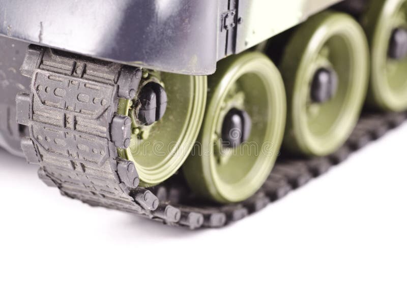 A Scale Model of a Battle Tank Chain Stock Photo - Image of track ...