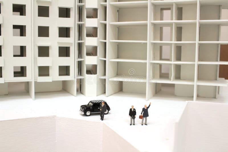 Scale Model Building. Floor, Architectural with Figure Stock Image ...