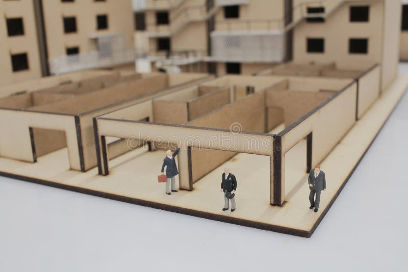 Scale Model Building. Floor, Architectural with Figure Stock Photo ...