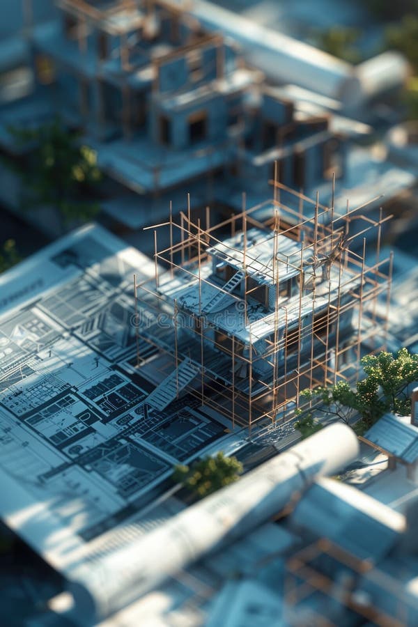 Scale Model of a Construction Site, Ideal for Architectural Projects ...