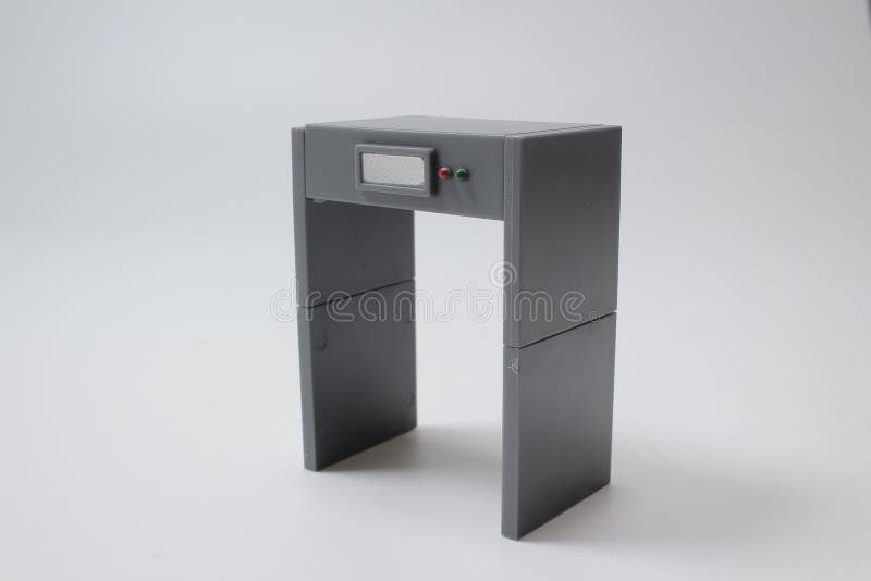 A Scale of Model , the Entrance with Security Gate Stock Photo - Image ...