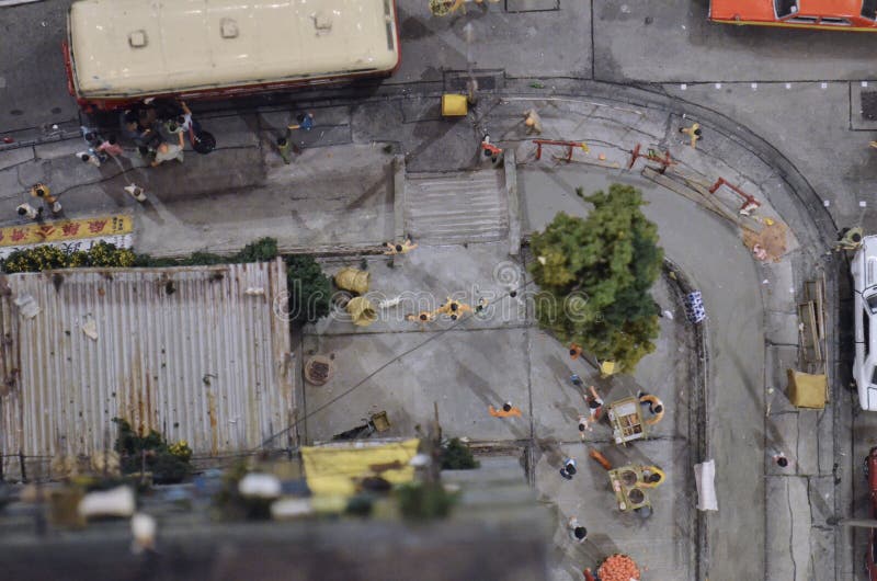 Scale Model and Figure , the City Life Stock Image - Image of tiny ...