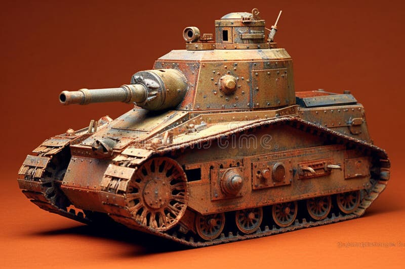 Scale Model of a German Tank from WWII Generative AI Stock Illustration ...
