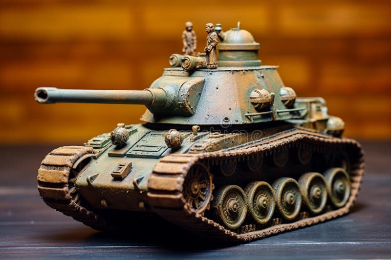 Scale Model of a German Tank from WWII Generative AI Stock Illustration ...