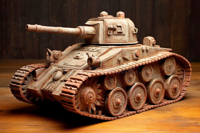 Scale Model of a German Tank from WWII Generative AI Stock Illustration ...