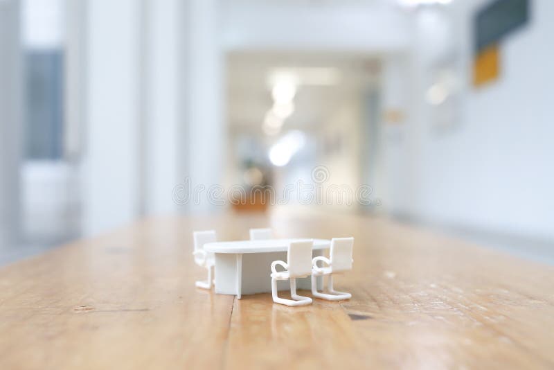 The Scale of Model of Meeting Room Stock Image - Image of wood ...