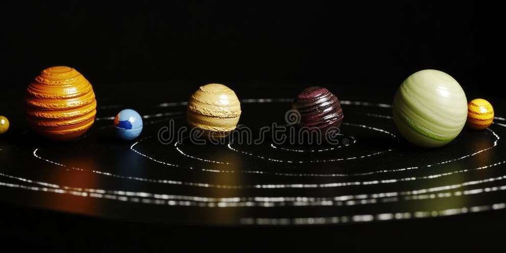 A Scale Model of the Solar System Featuring 8 Planets and Their ...