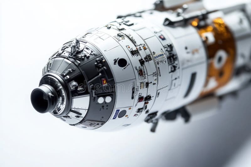 A Scale Model of a Space Station on a White Background Stock ...
