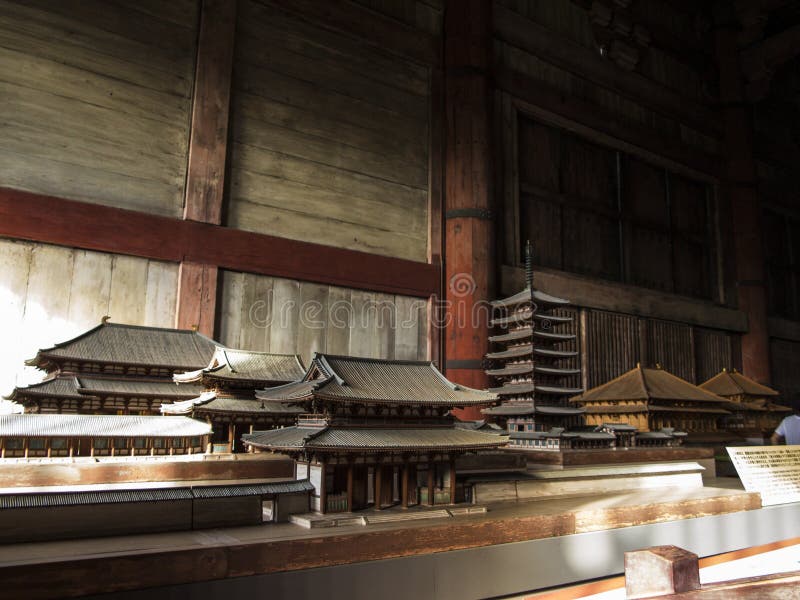 Scale Model Work of Old Nara Compound, Japan Editorial Stock Image ...