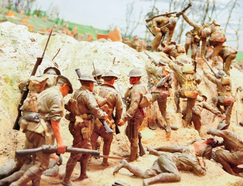 Scale Models, Action Figures Troops on the Battlefield. Stock Photo ...