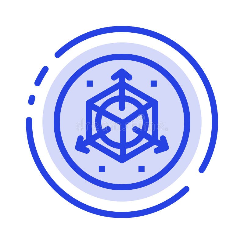 Scale, Modification, Design, 3d Blue Dotted Line Line Icon Stock Vector ...