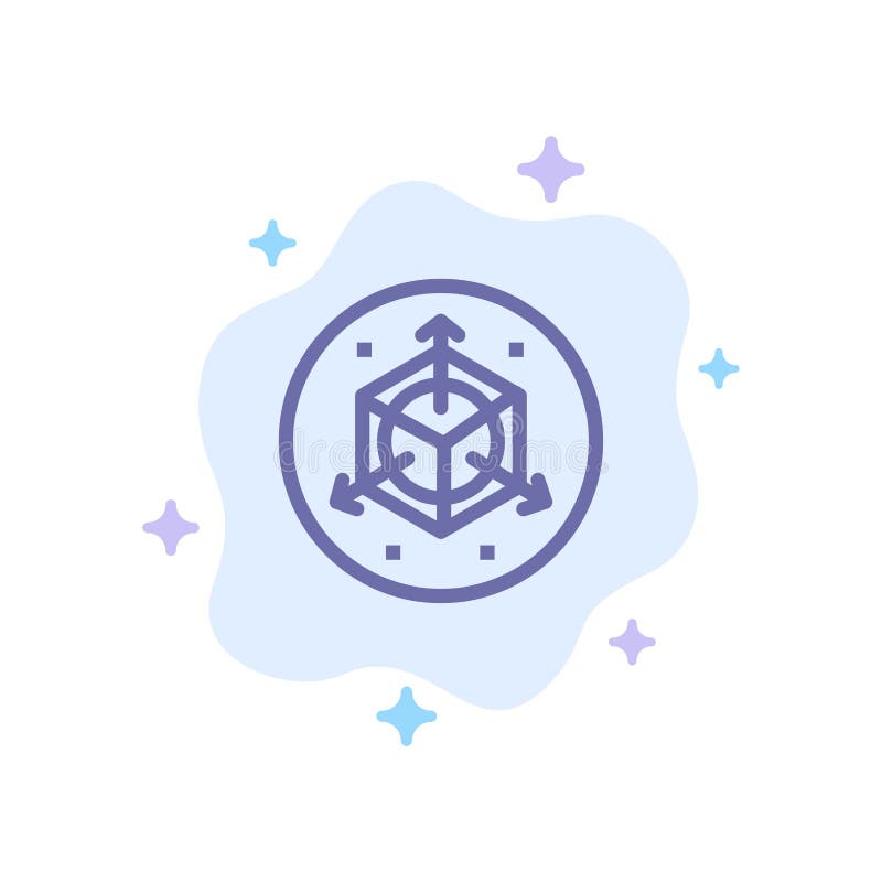 Scale, Modification, Design, 3d Blue Icon on Abstract Cloud Background ...