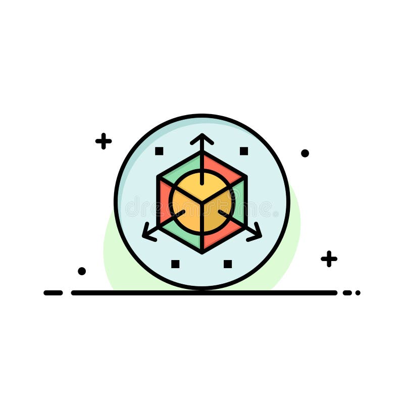 Scale, Modification, Design, 3d Business Logo Template. Flat Color ...