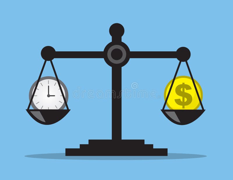 Scale Money Time stock vector. Illustration of bank, economy - 41731533
