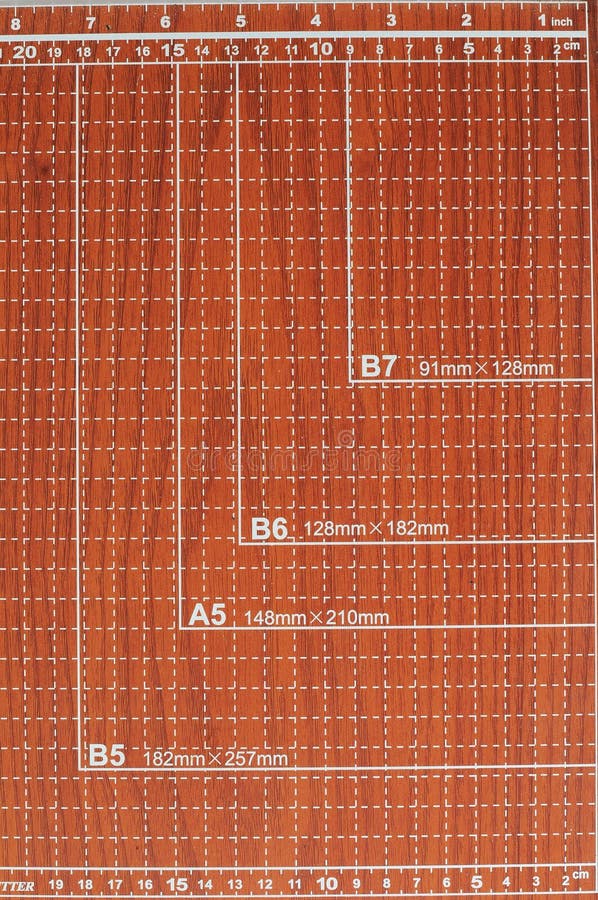 Scale of paper cutter. stock photo. Image of line, millimeter - 32909634