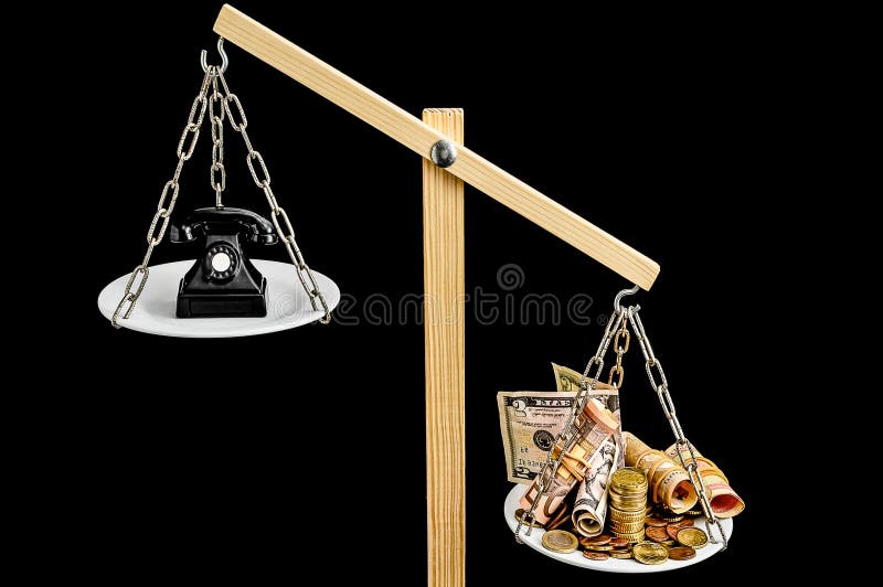 Scale Phone One Side Money Other Stock Photos - Free & Royalty-Free ...