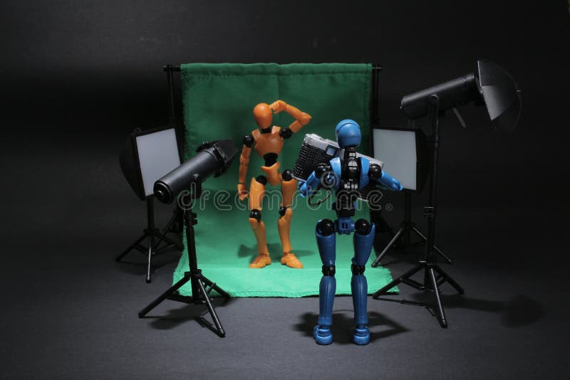 A Scale of Photography Studio with Model Stock Photo - Image of film ...