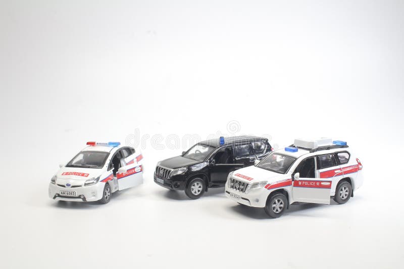 The Scale Police Car Model with Figure Stock Photo - Image of model ...