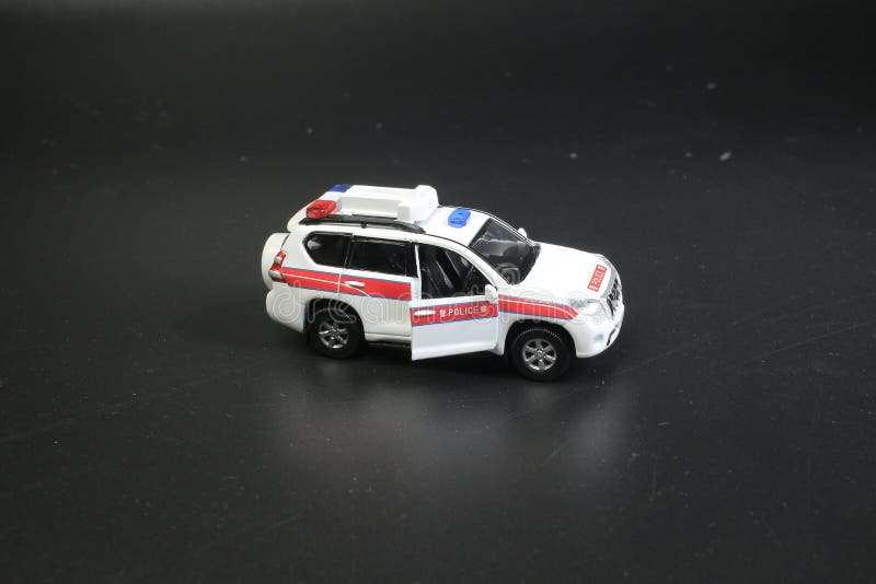 The Scale Police Car Model with Figure Stock Image - Image of wheels ...