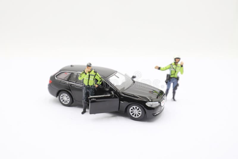 Scale Police Car Model with Figure. 7 July 2019 Stock Photo - Image of ...